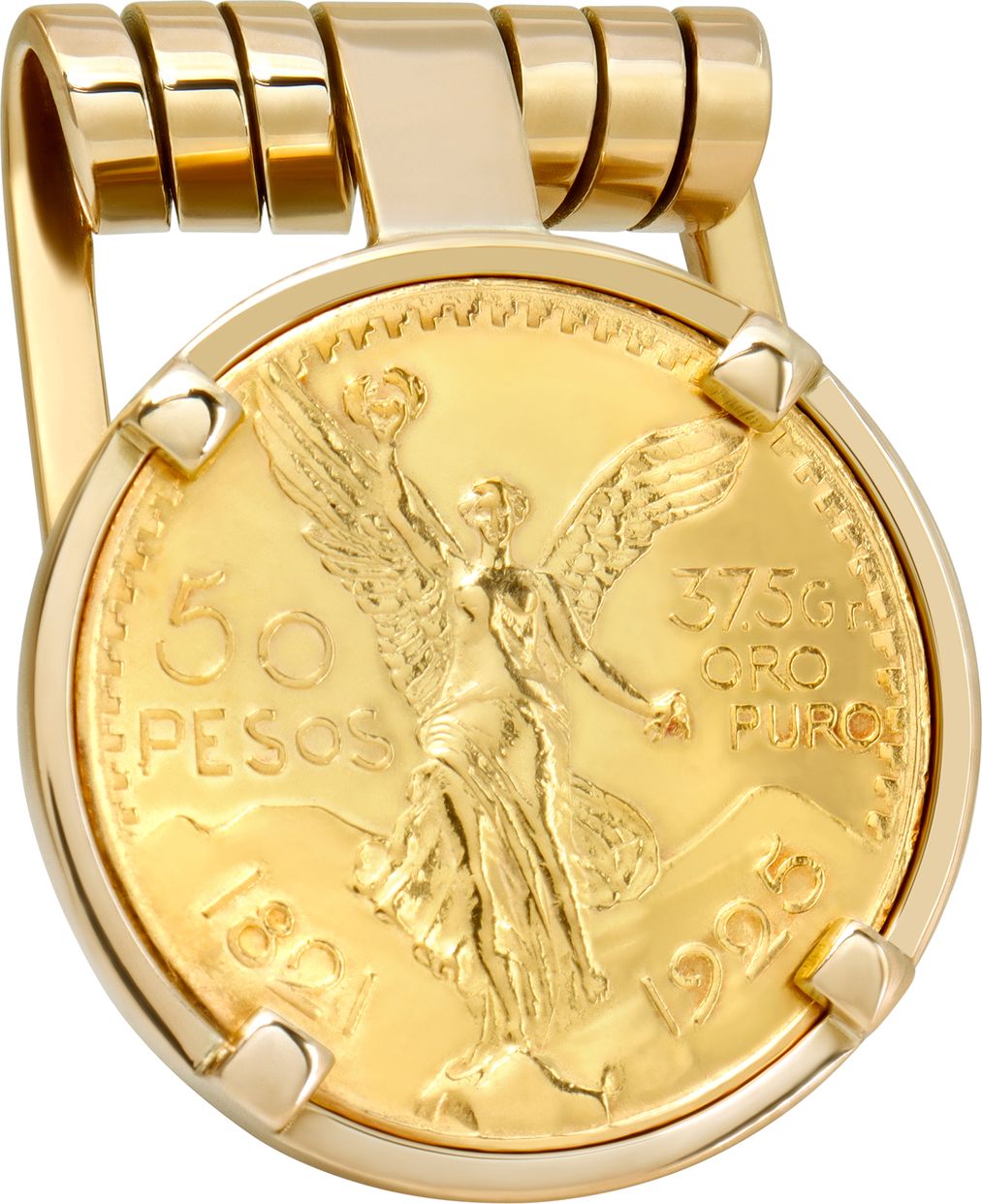 Mexico Gold 50 Pesos Coin Money Holder | Gray & Sons Jewelers