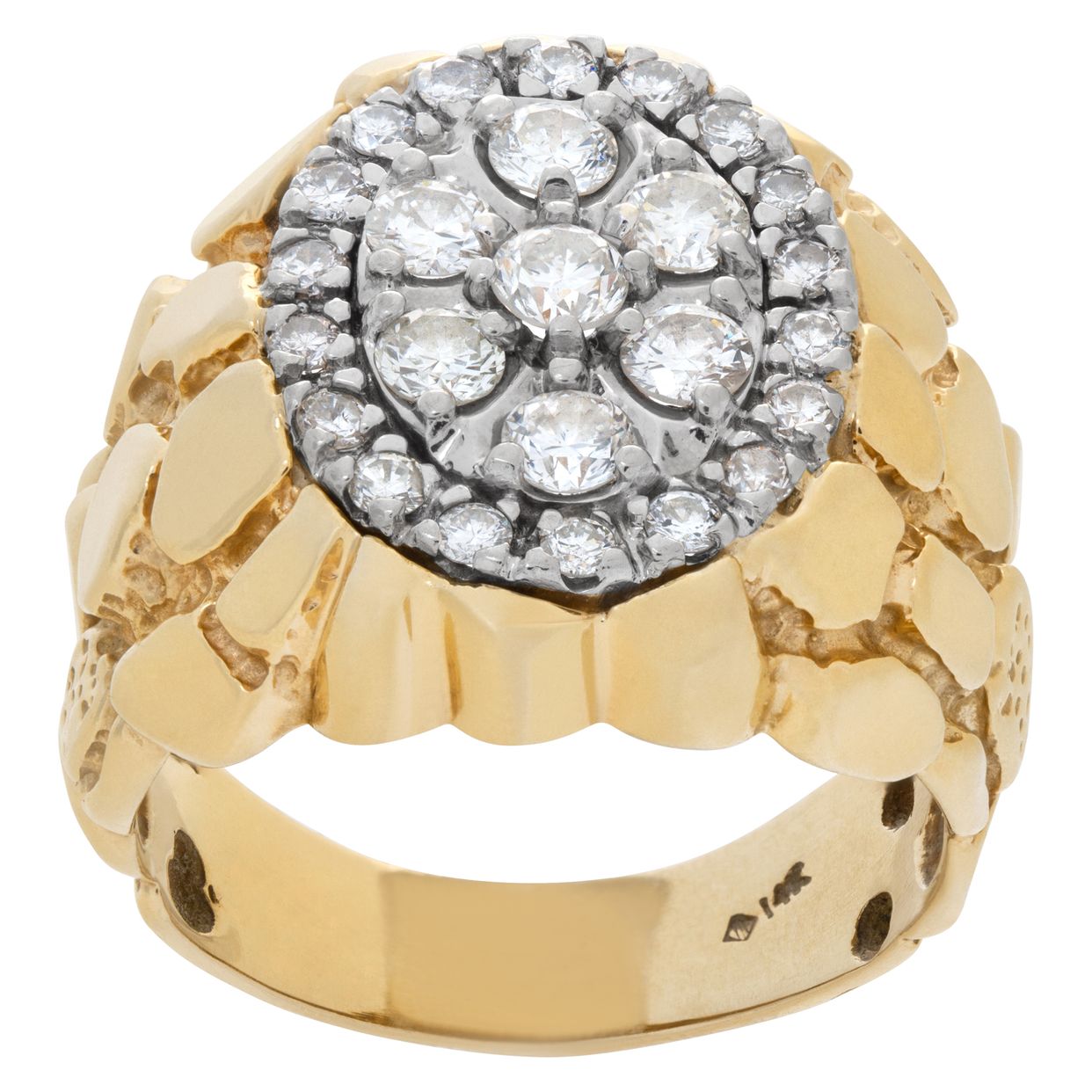 Nugget style diamond ring in 14k | Gray & Sons Jewelers