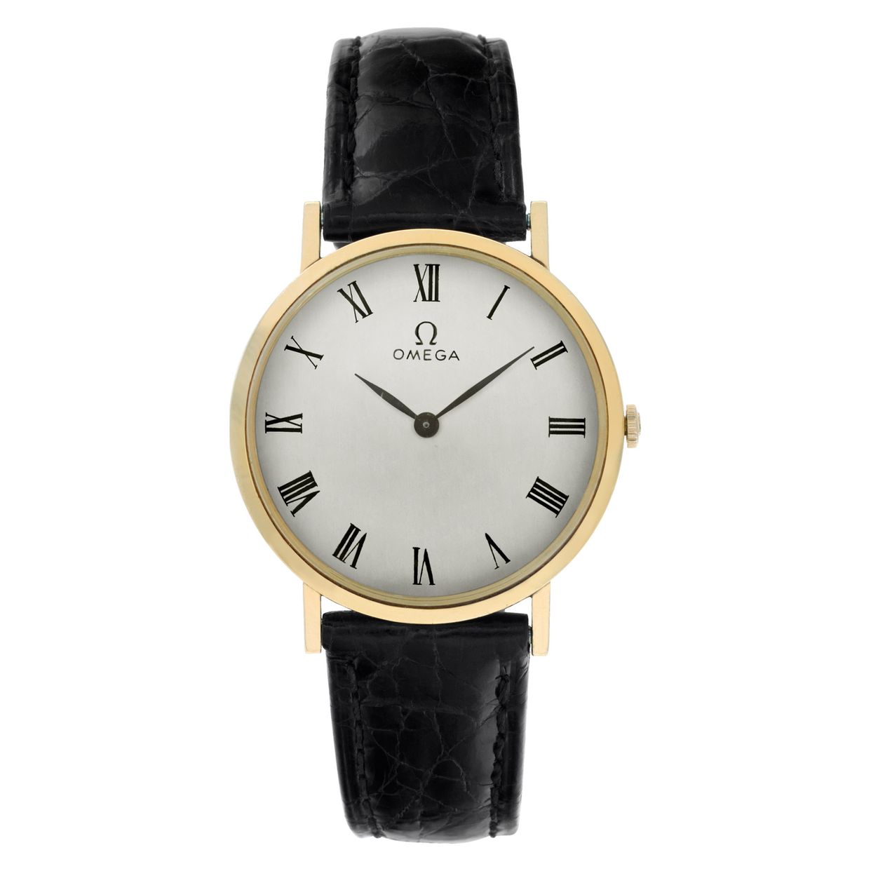 Preowned Omega Classic D6672 14k Silver dial 32.5mm Manual