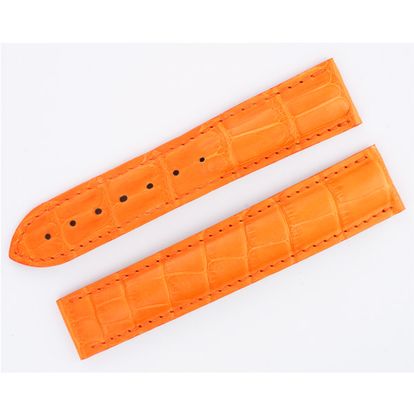 Omega orange alligator strap (20x18) | Gray & Sons Jewelers
