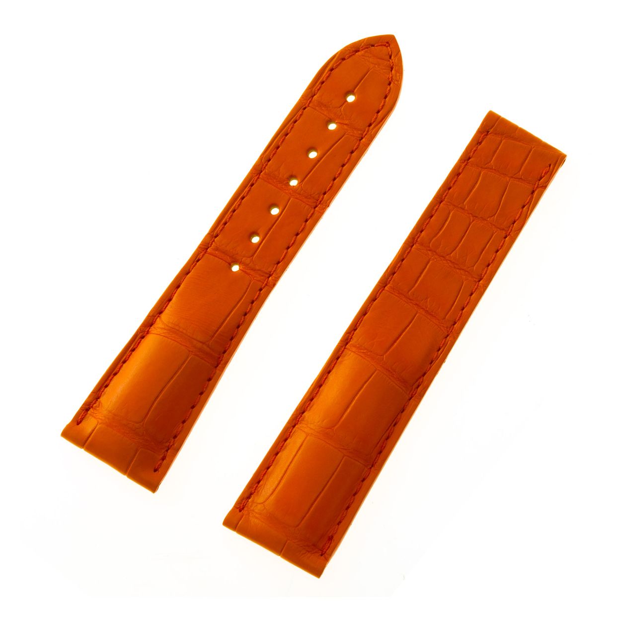 Omega padded orange alligator strap (22x18mm) | Gray & Sons Jewelers