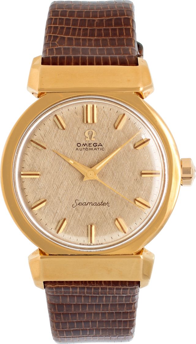 Pre-owned Omega Seamaster 14368 18k 34mm auto watch | Gray & Sons