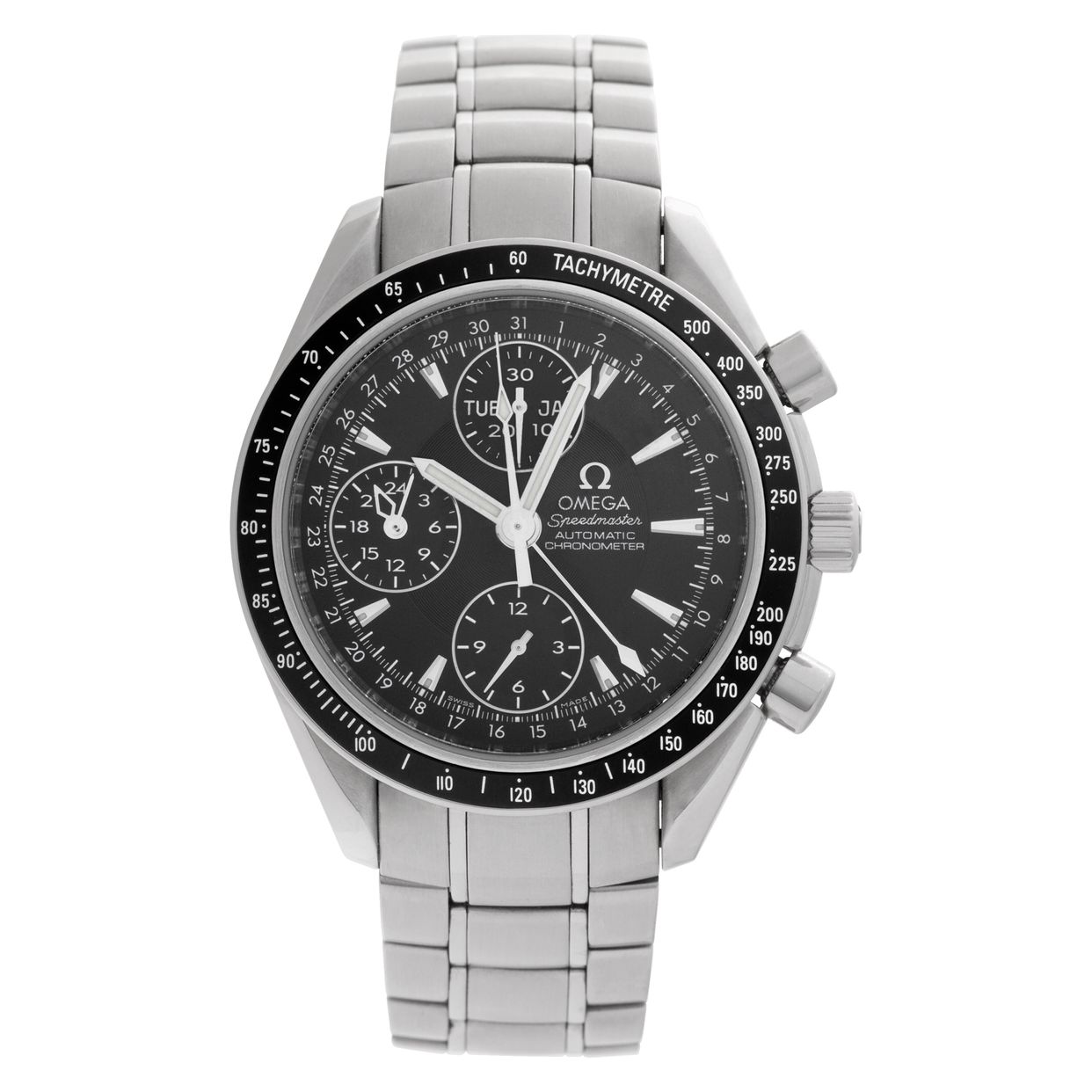 Pre-owned Omega Speedmaster 32205000 stainless steel mm