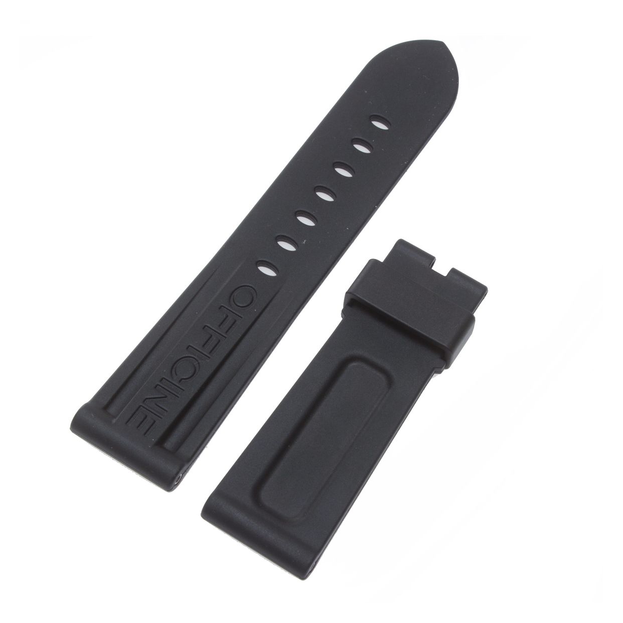Panerai black rubber strap for tang buckle 24 x 21.5mm | Gray & Sons