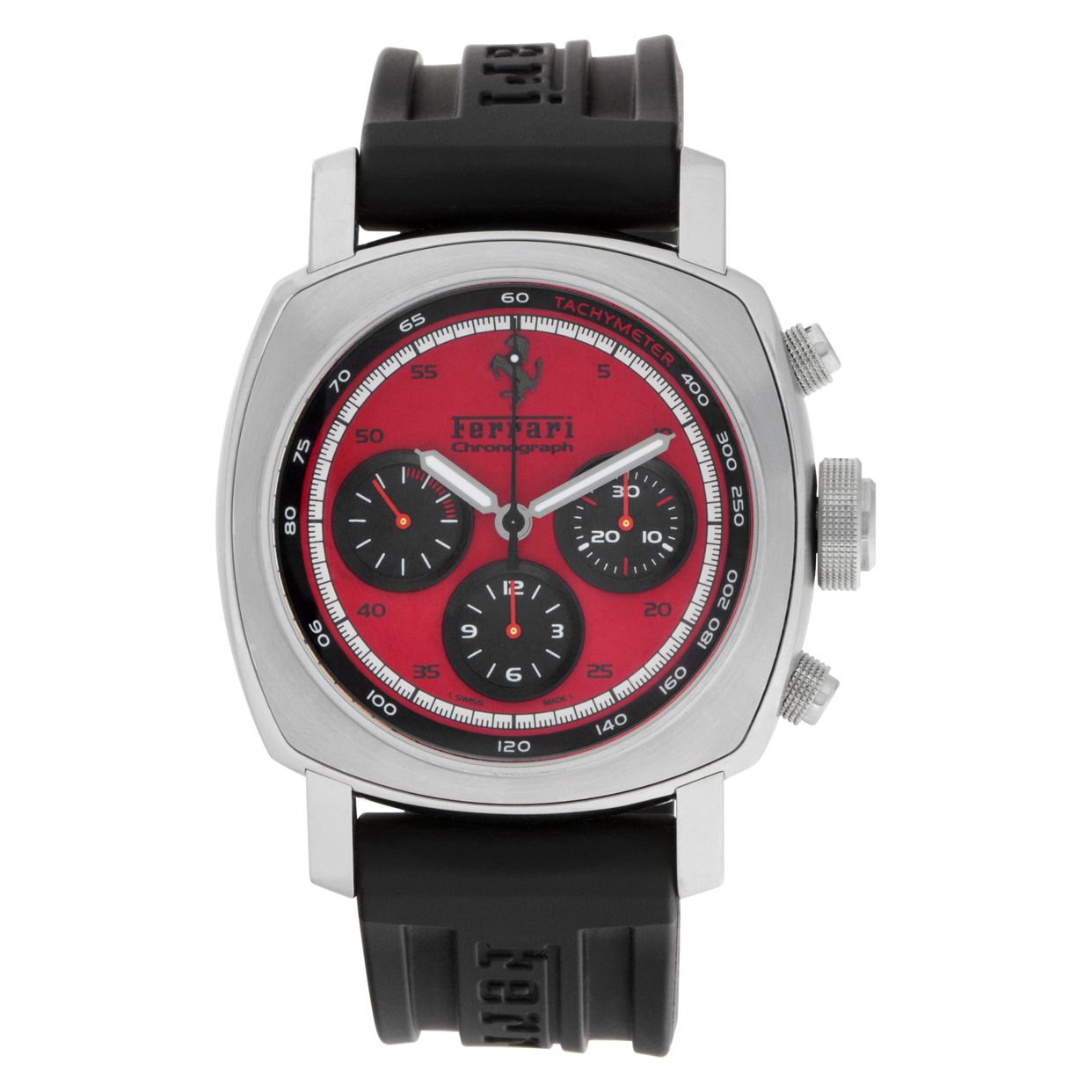 Pre-owned Panerai Ferrari FER00013 Stainless Steel Red dial