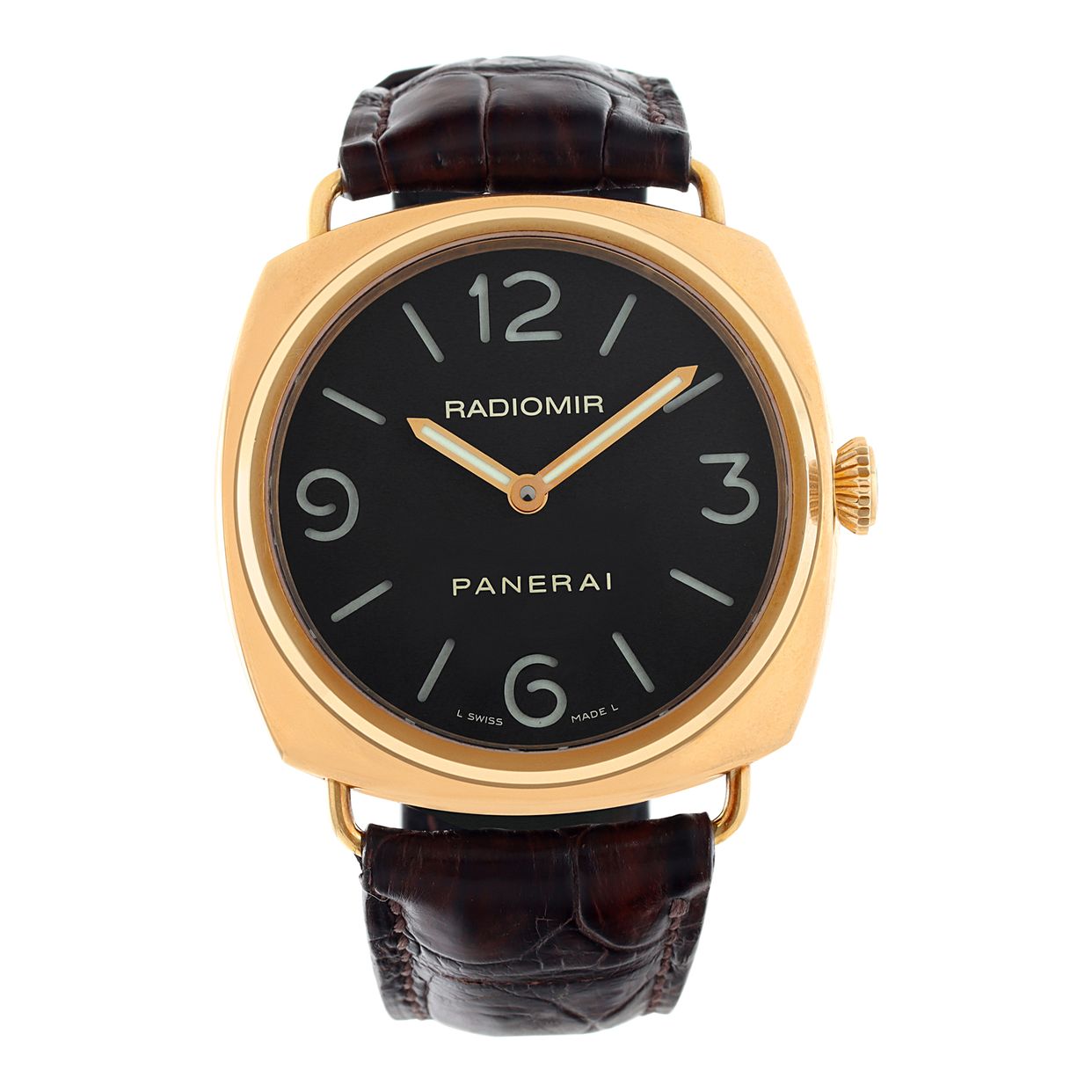 Used Panerai Radiomir "Base" PAM 231 18k rose gold Black dia