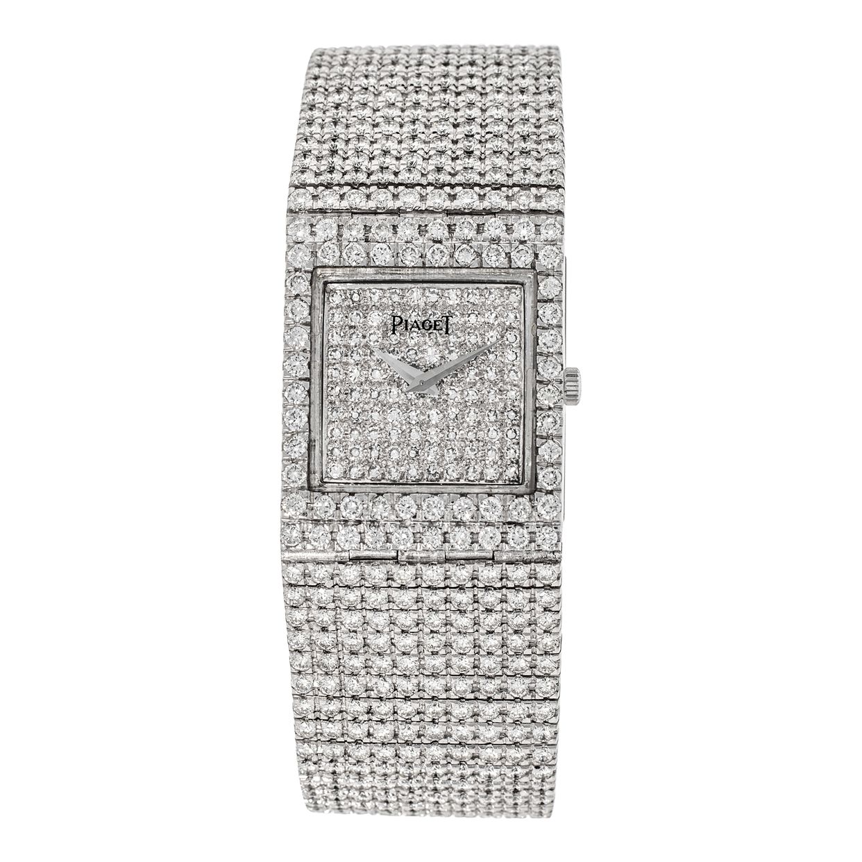 Preowned Piaget Protocol 8154 18k White Gold Pave W526977