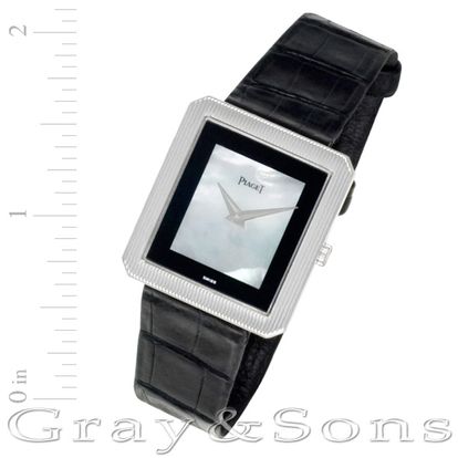 Preowned Piaget Protocol 9154 18k white gold 25mm Manual