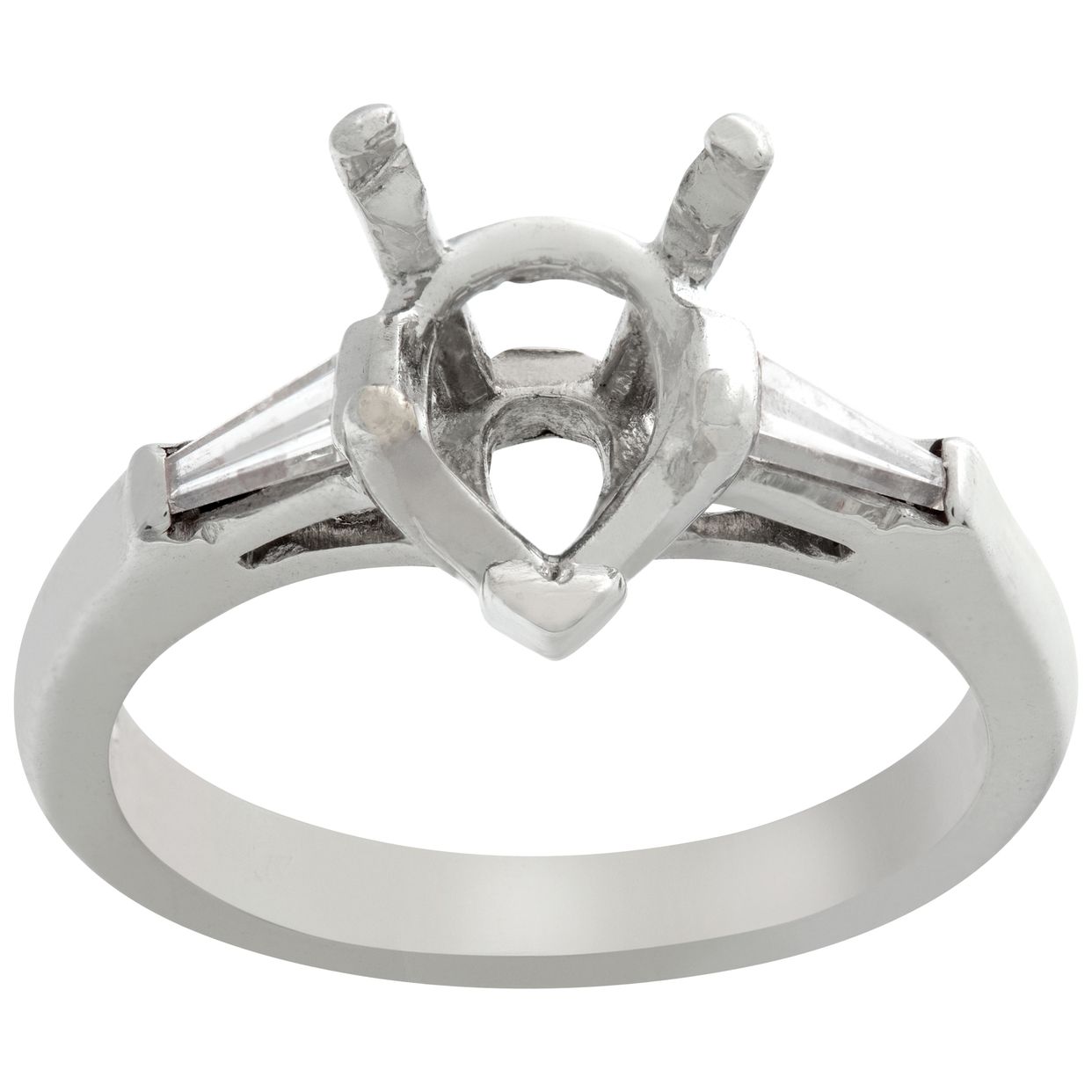 Platinum setting for pear shaped diamond | Gray & Sons Jewelers