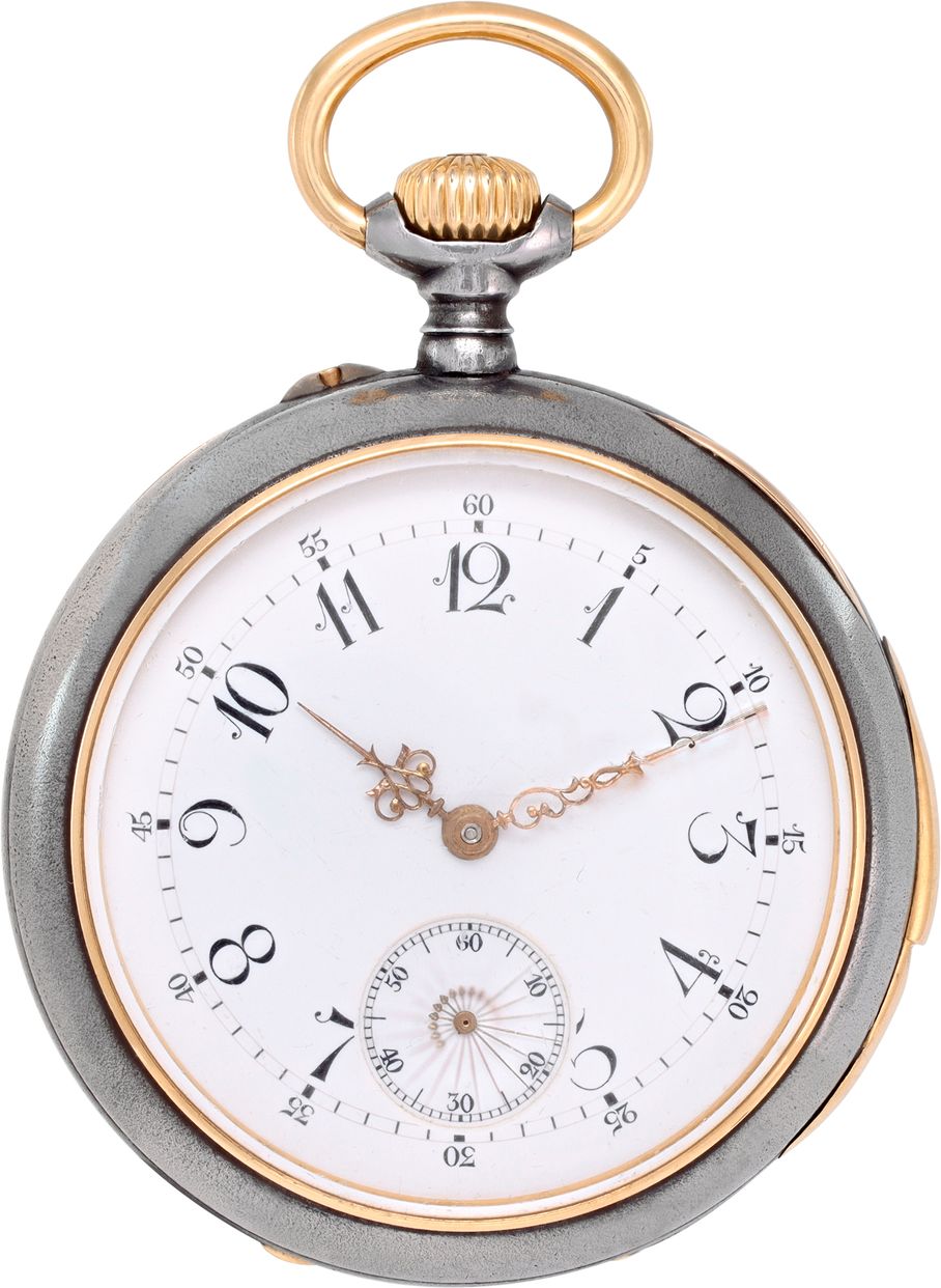 Preowned Quarter Hour Repeater Manual Pocket Watch in Gun