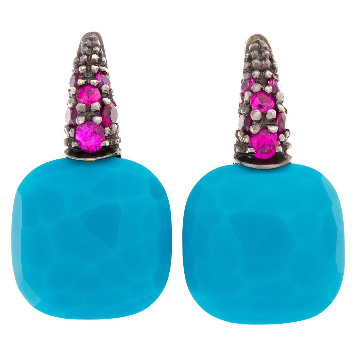 Pomellato Capri Turquoise Drop Earrings in 18k Yellow Gold