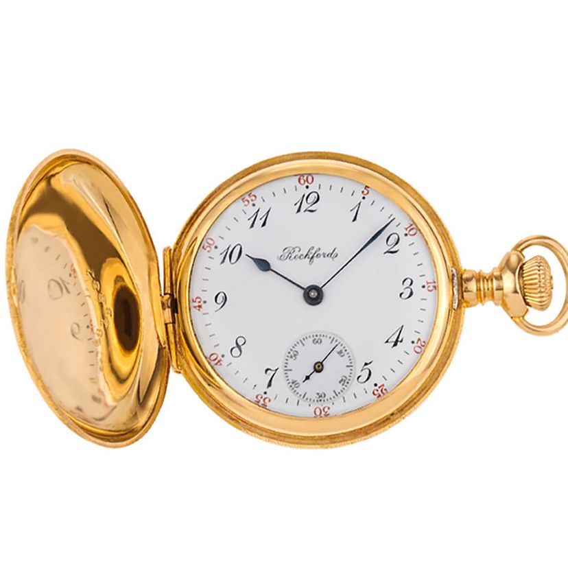 Pre-owned Rockford pocket watch 14k white porcelain dial | Gray & Sons
