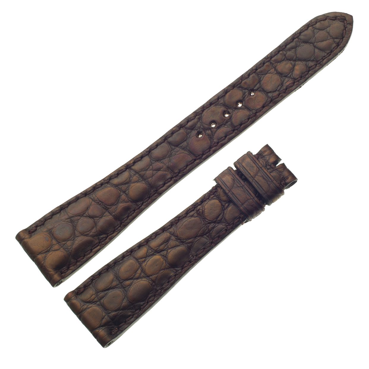 Roger Dubuis black alligator strap at 19mm x 13mm | Gray & Sons