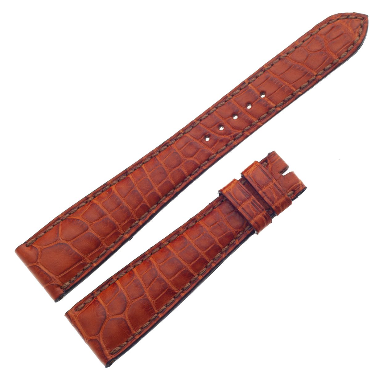 Roger Dubuis brown alligator strap at 19mm x 13mm | Gray & Sons