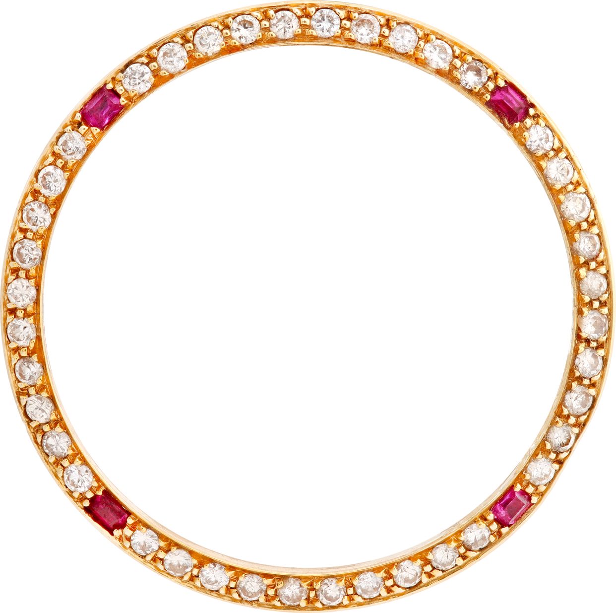 Rolex 36mm custom 18k diamond and ruby bezel | Gray & Sons Jewelers