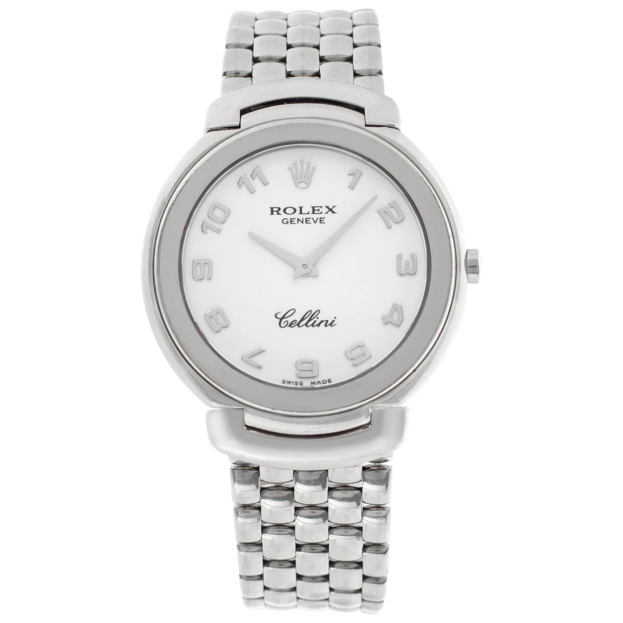 Pre-owned Rolex Cellini 6623 18k white gold 37mm Quartz watc