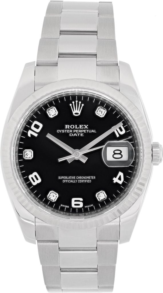 Used Rolex Date 115234 Stainless Steel 34mm auto watch | Gray & Sons