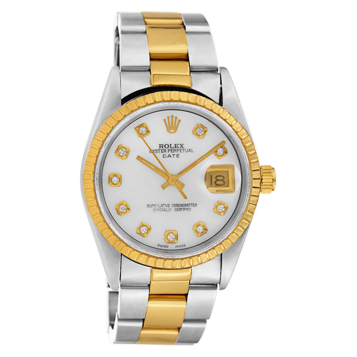 Preowned Rolex Date 15223 18k & steel 34mm auto W518964 | Gray & Sons