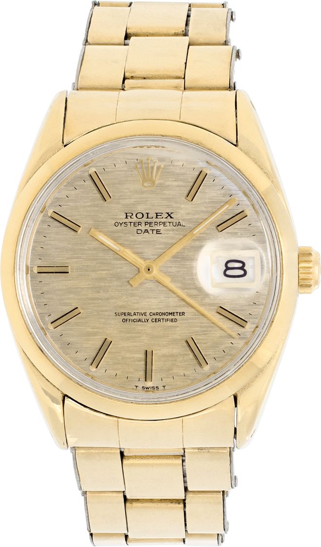 Used Rolex Date 1550 Gold Plate 34mm auto watch W528954 | Gray & Sons