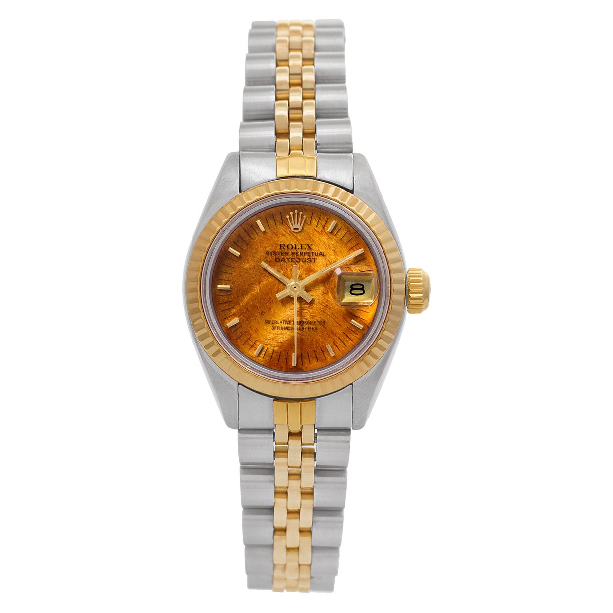Pre-owned Rolex Datejust 6917 Stainless Steel Mahogany dial