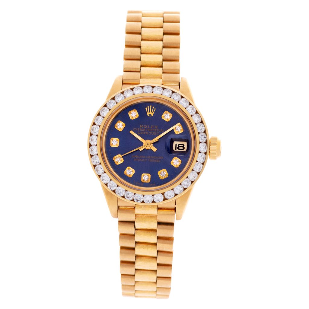 Used Rolex Datejust 6927 18k Blue dial 26mm W524287 | Gray & Sons