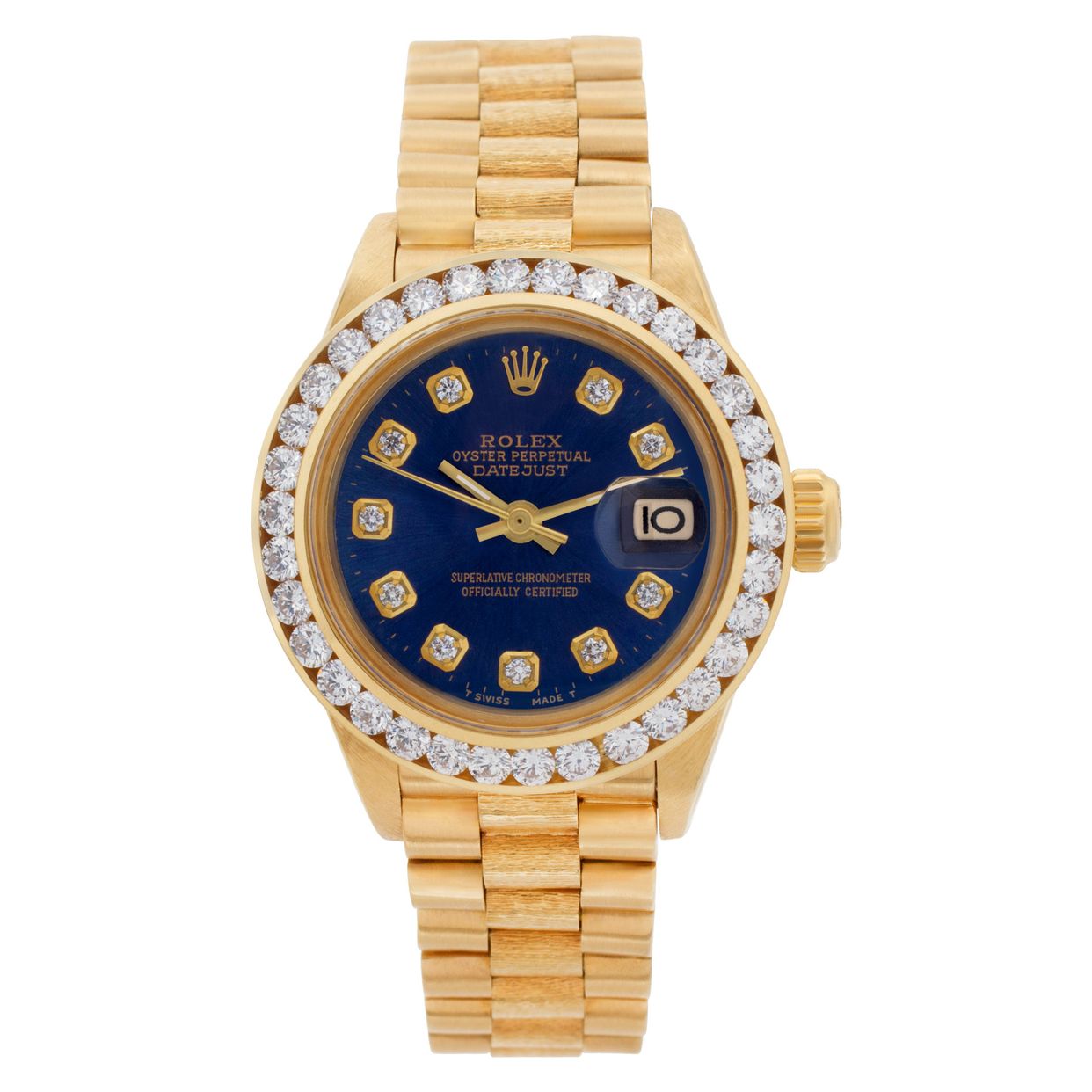 Preowned Rolex Datejust 6927 18k Blue dial 27mm Automatic