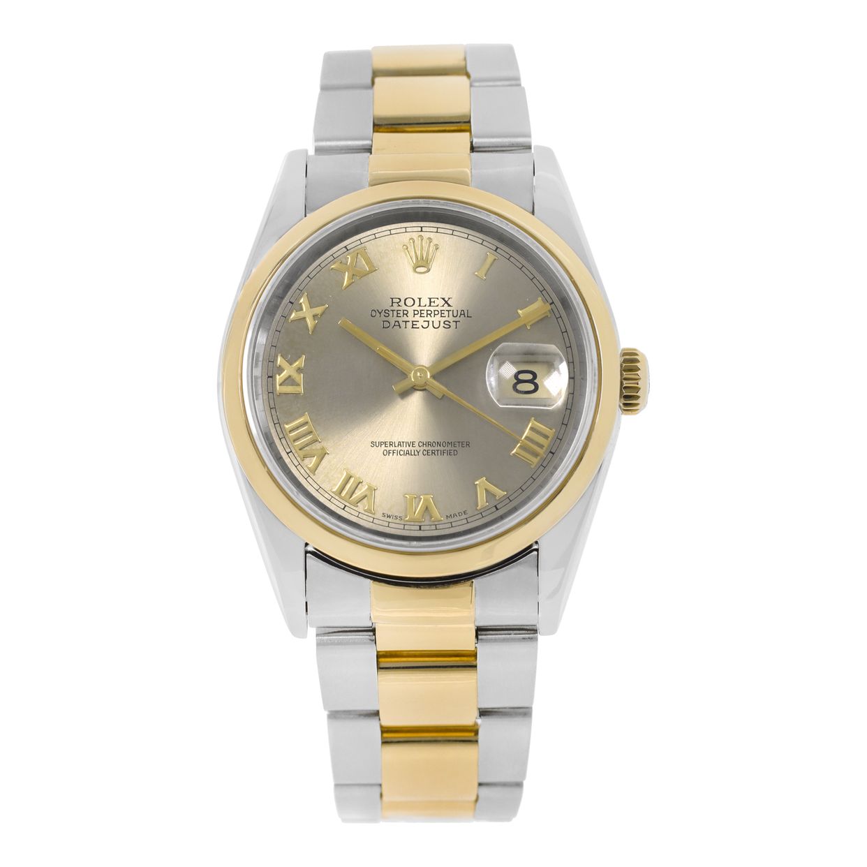 Used Rolex Datejust 16203 18k and stainless steel 36mm watch