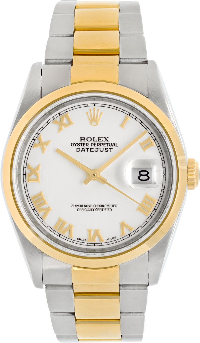 Pre-owned Rolex Datejust 16203 18k & steel 36mm auto | Gray & Sons