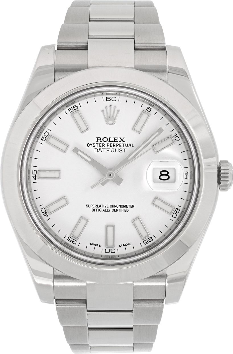 Pre-owned Rolex Datejust 116300 Stainless Steel White dial