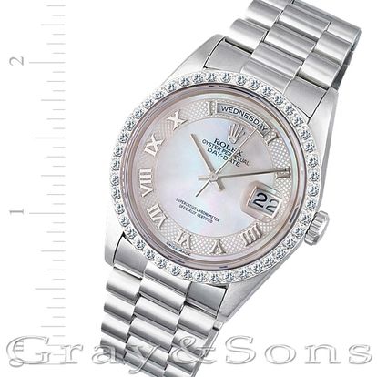 Used Rolex Day-Date 18206 platinum 36mm auto watch | Gray & Sons