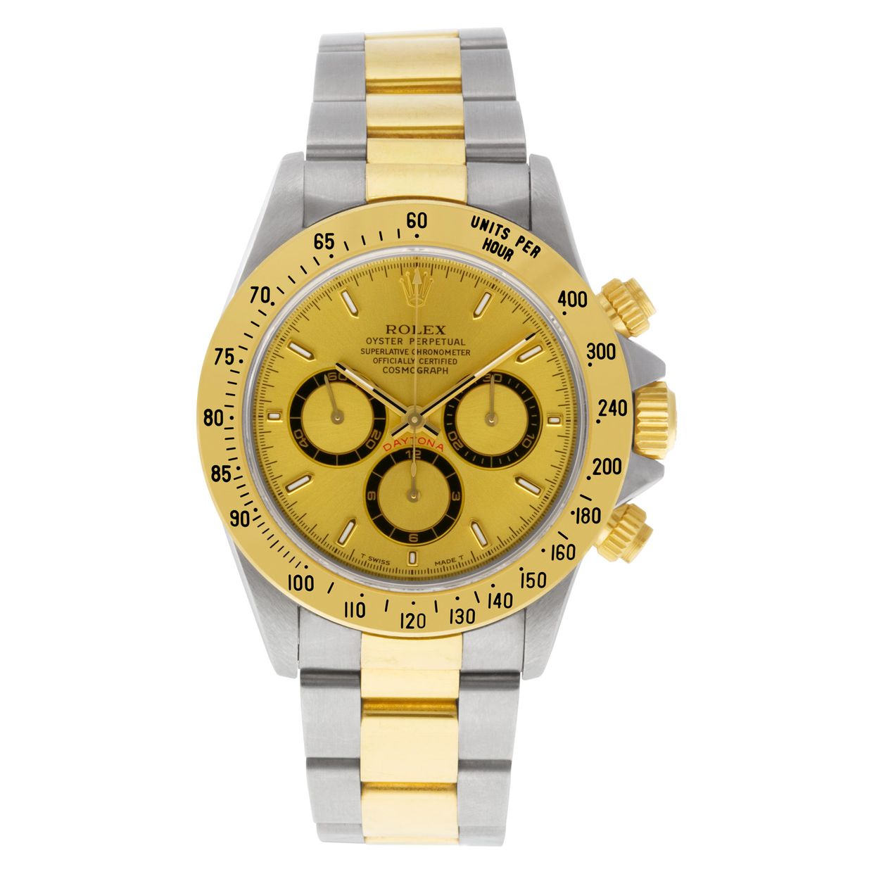 Used Rolex Daytona 16523 18k & Steel, Gold dial 40mm | Gray & Sons