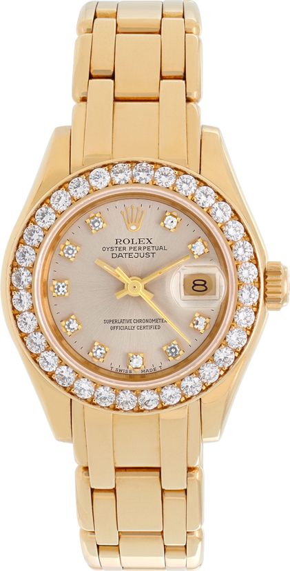 Pre-owned Rolex Masterpiece 69298 18k 28mm auto watch | Gray & Sons