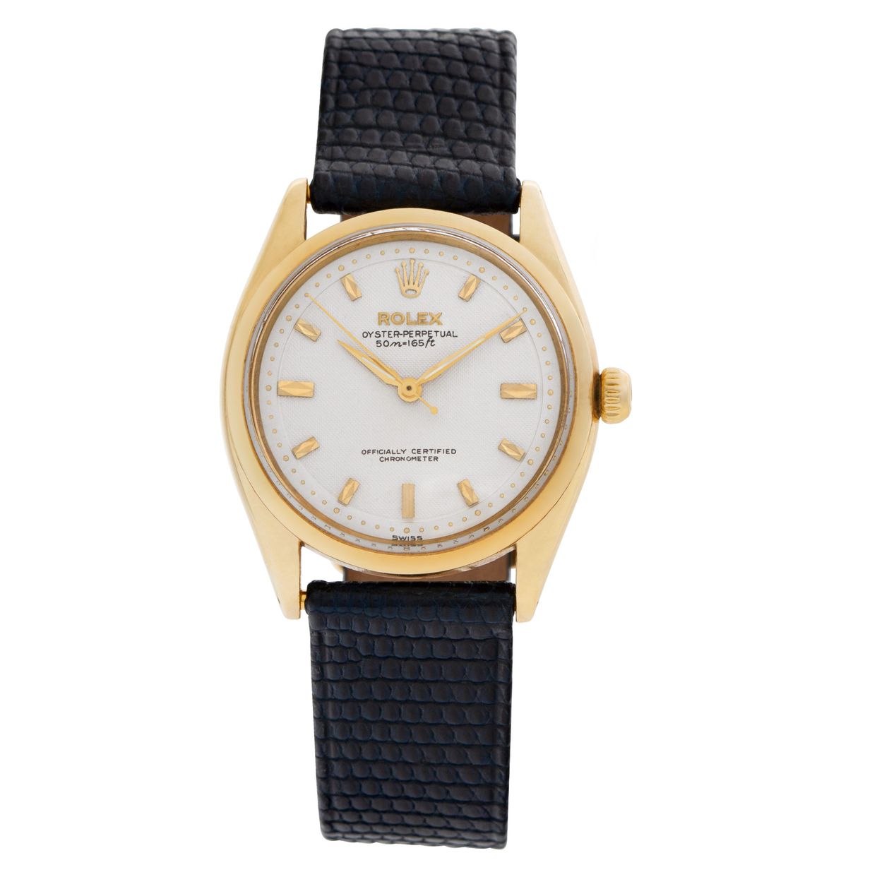 Used Rolex Oyster Perpetual 6564 14k Ivory dial 34mm | Gray & Sons