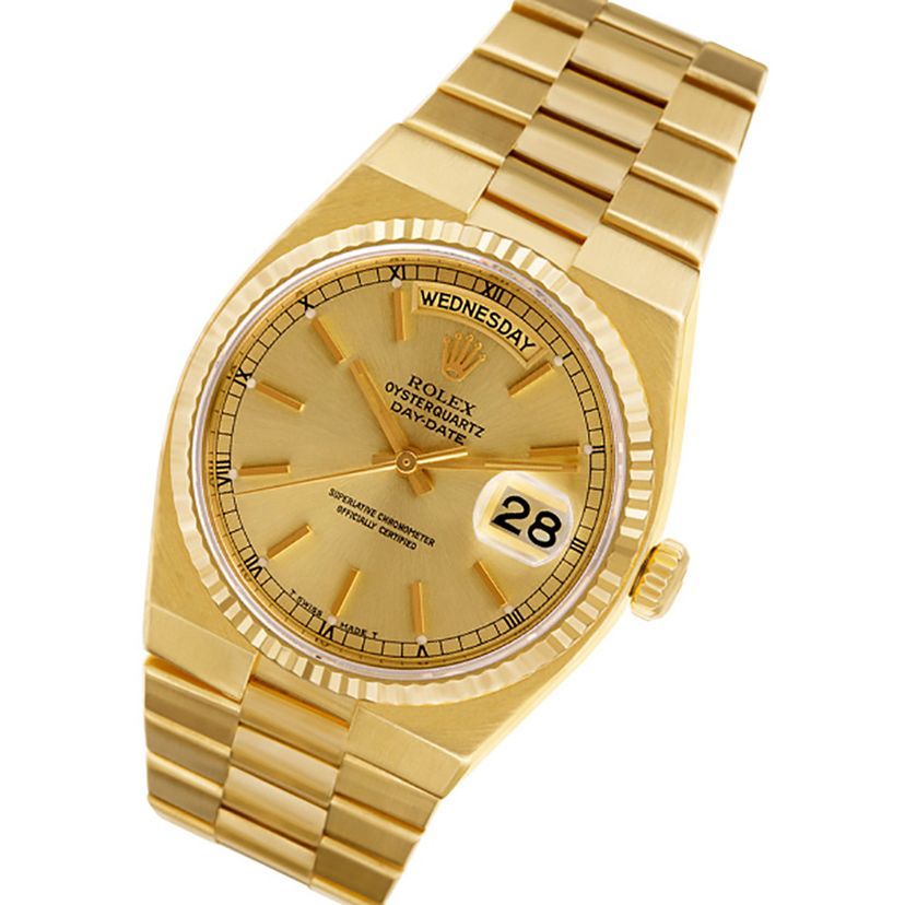 Pre-owned Rolex Oysterquartz Day Date 19018 18k W518129 | Gray & Sons