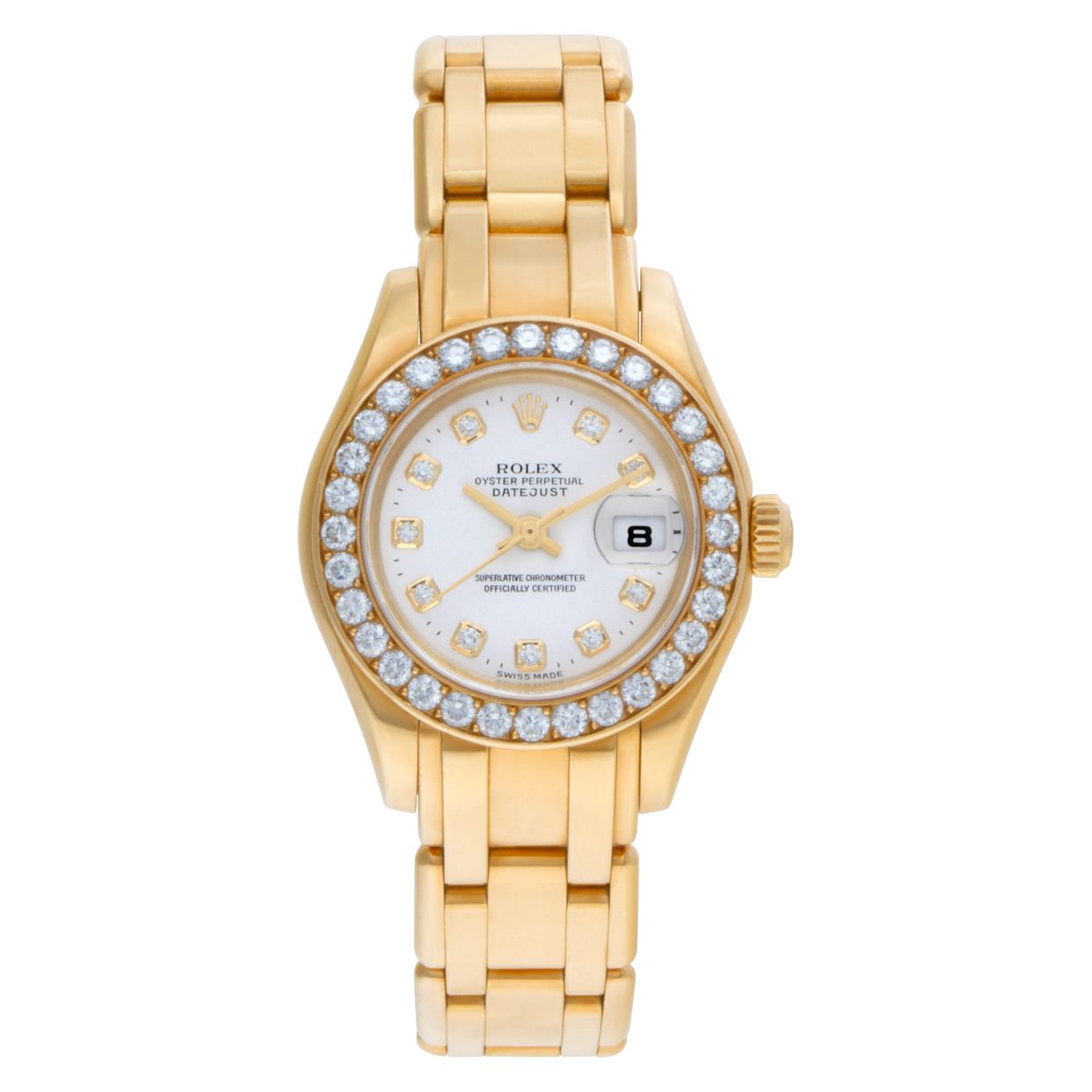 Used Rolex Pearlmaster 80298 18k with factory diamond dial