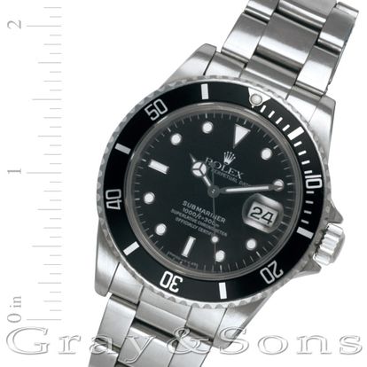 Preowned Rolex Submariner 16800 Stainless Steel W515341 | Gray & Sons