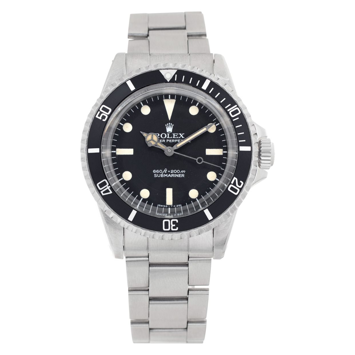 Pre-owned Rolex Submariner 5513 Stainless Steel Black dial