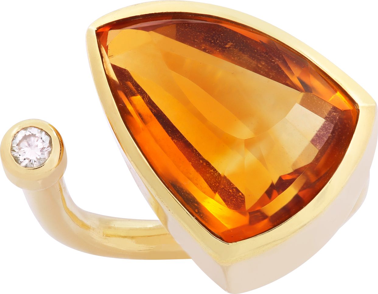 Royal Citrine ring in 18k yellow gold | Gray & Sons Jewelers
