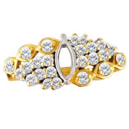 setting yellow 10k gold with 24 diamonds approx. 1 ct. | Gray & Sons