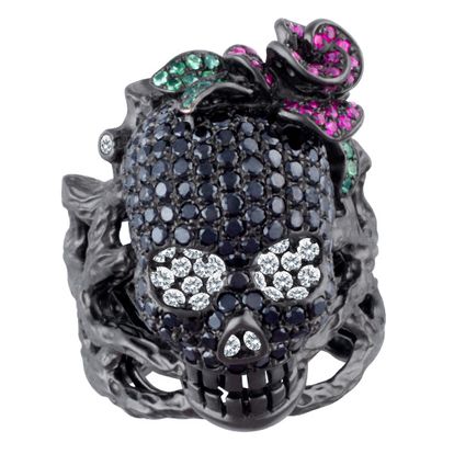 Skillet face ring in 18k | Gray & Sons Jewelers