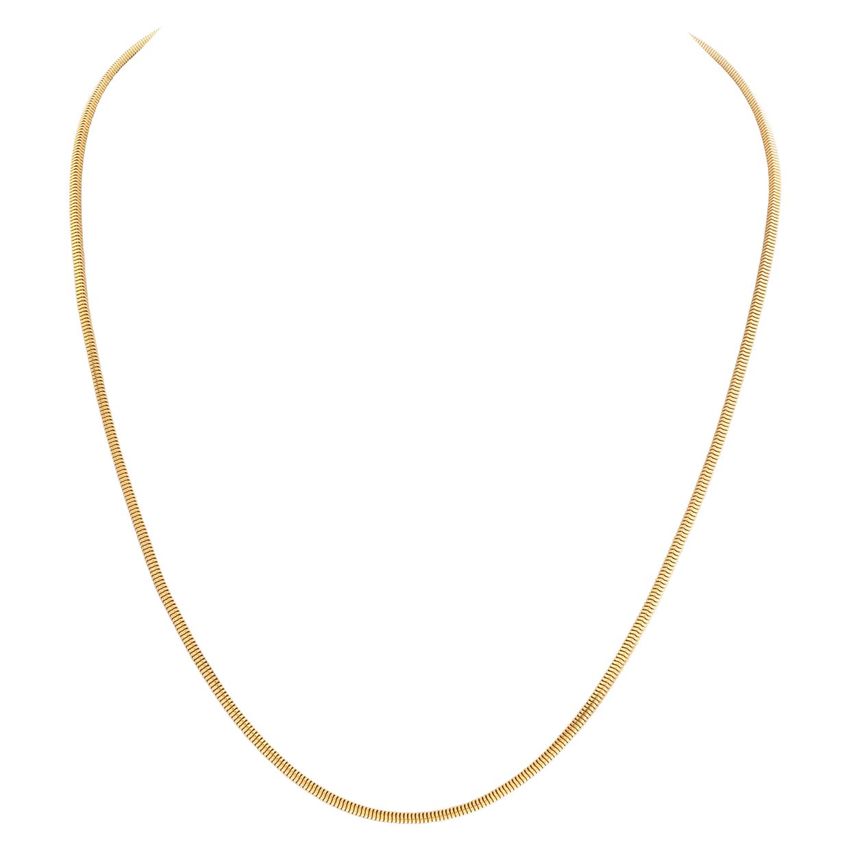 Snake style chain in 18k yellow gold (18'') | Gray & Sons Jewelers