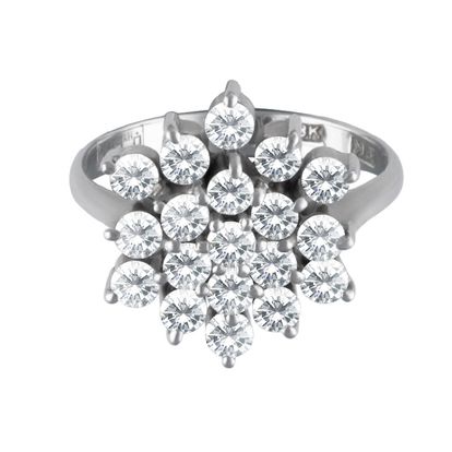 Snowflake diamond ring in 18k w/g | Gray & Sons Jewelers