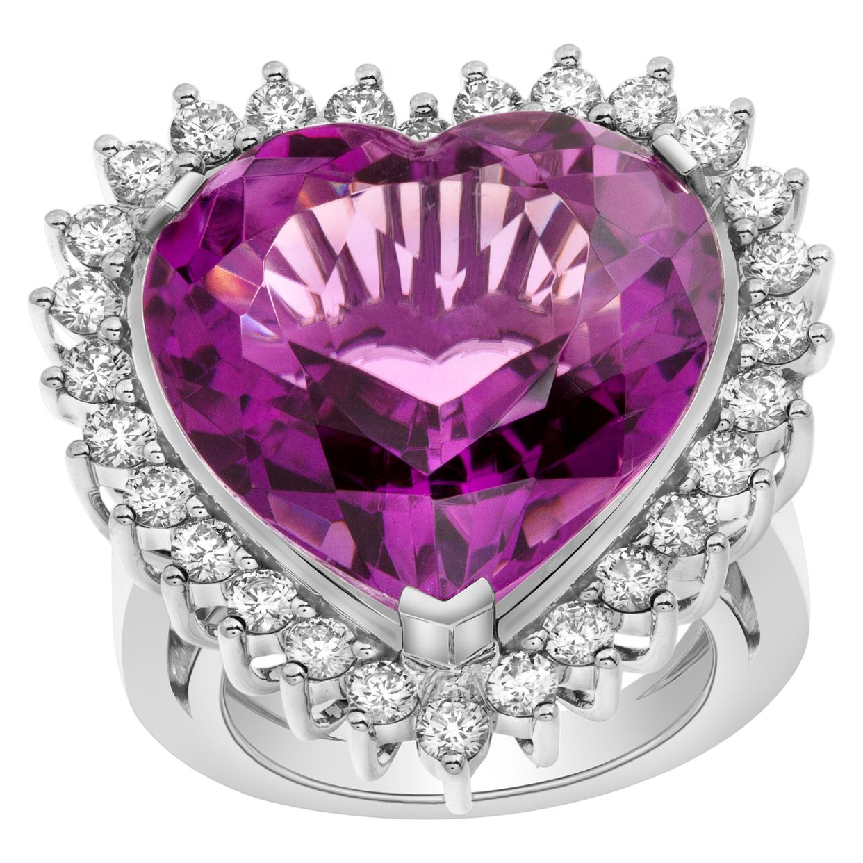Spectacular 27.99 carats heart shaped cut Amethyst and | Gray & Sons