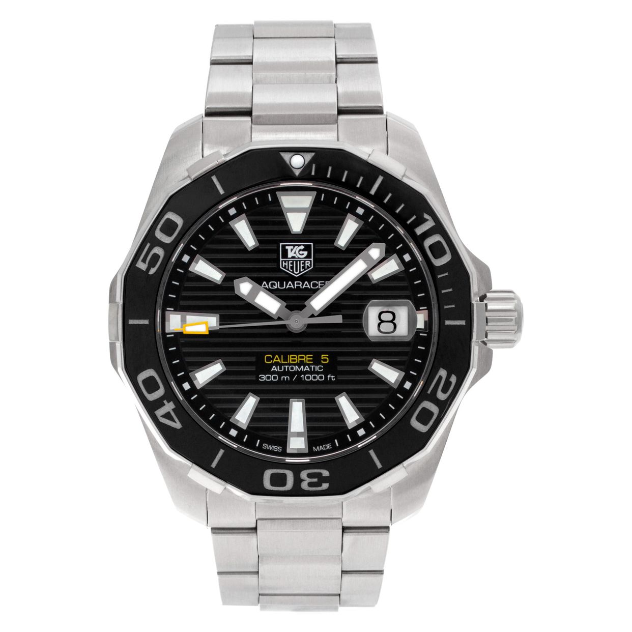 Used Tag Heuer Aquaracer WAY211A-0 Stainless Steel black