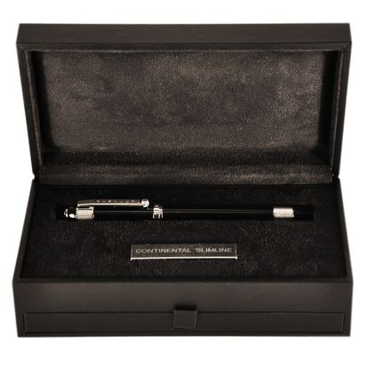 Tibaldi for Bentley Slimline Beluga black rollerball pen. Limited