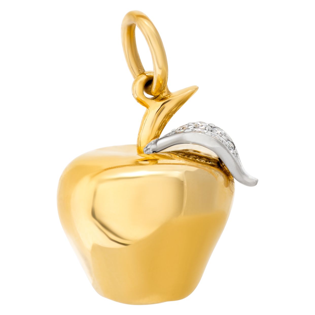 Tiffany & Co."Apple" charm with diamonds in 18k | Gray & Sons Jewelers