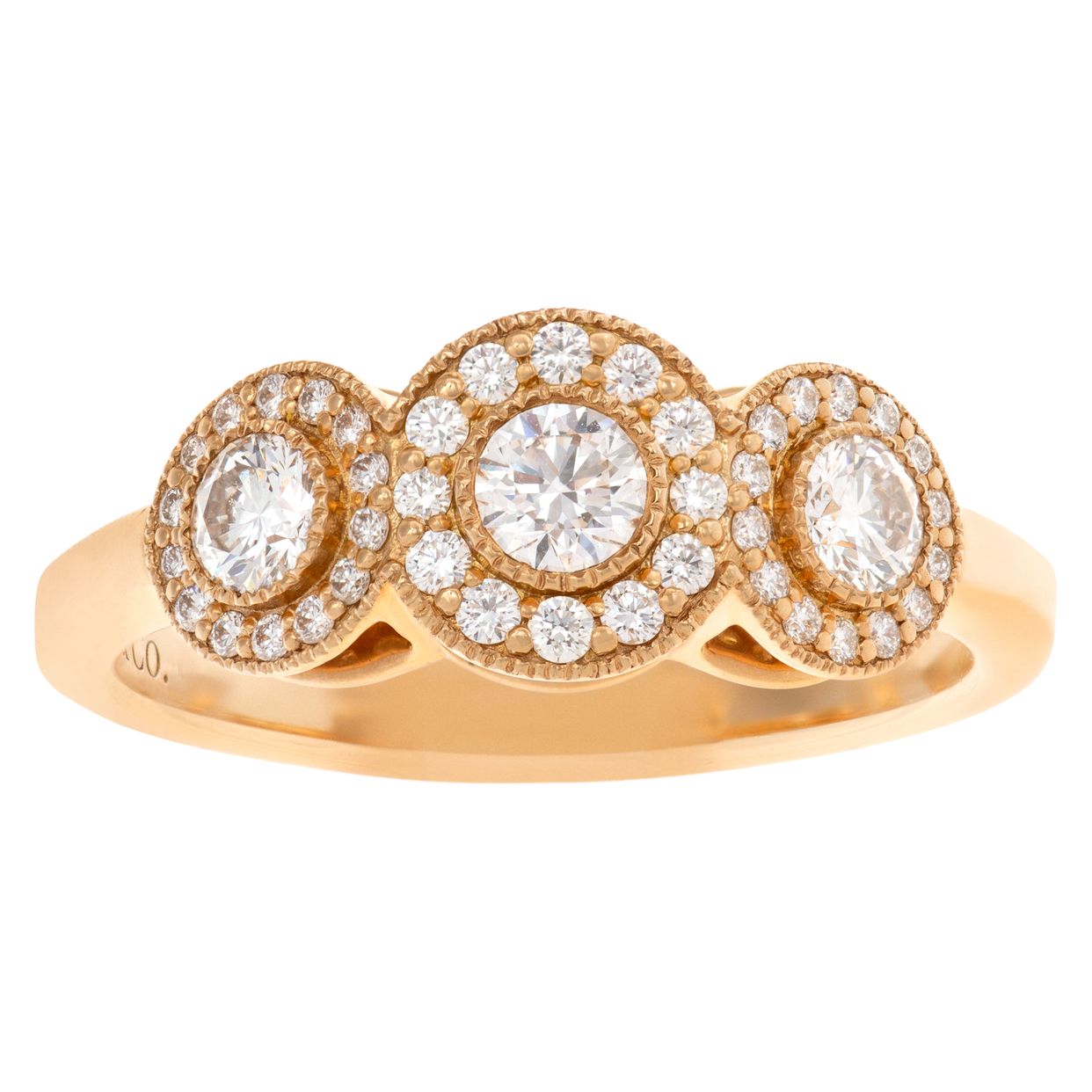 Tiffany & Co. Circlet Ring In 18k Rose Gold With Diamonds.