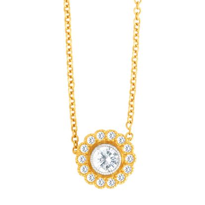 Tiffany & Co Flower diamond pendant & chain in 18k | Gray & Sons
