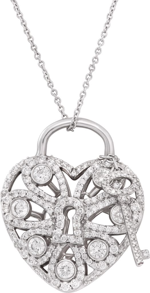Tiffany & Co. locker necklace in 18k white gold | Gray & Sons Jewelers