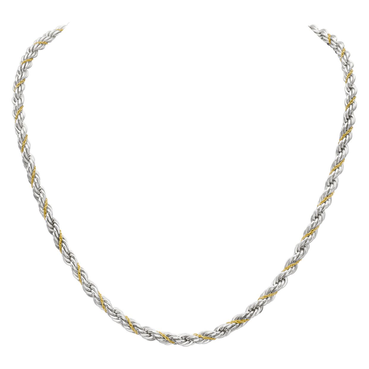 Tiffany & Co rope necklace in 18k & sterling silver | Gray & Sons
